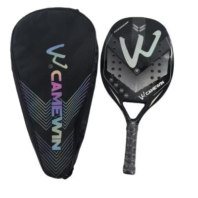 China 2023 in Stock 3K Beach Tennis Racket Camewin Full Carbon Fiber Rough Surface With Cover Bag Send One Overglue Gift High Quality for sale