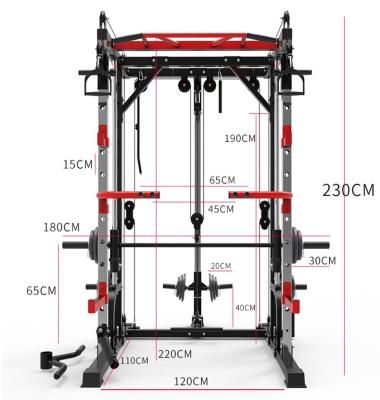 China Factory Price Smith Machine Fitness Equipment Barbell Weightlifting Bench Combo Squat Rack Set for sale