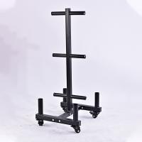 China Barbell plate rack upright storage rack gym removable self-locking large hole barbell bar plate storage rack for sale