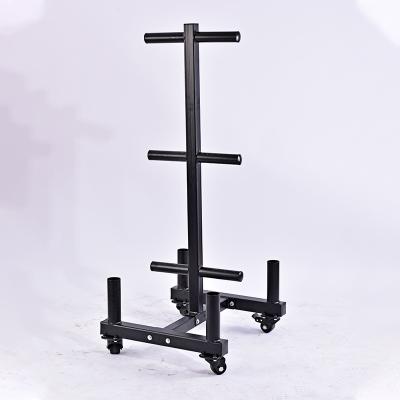 China Barbell plate rack upright storage rack gym removable self-locking large hole barbell bar plate storage rack for sale