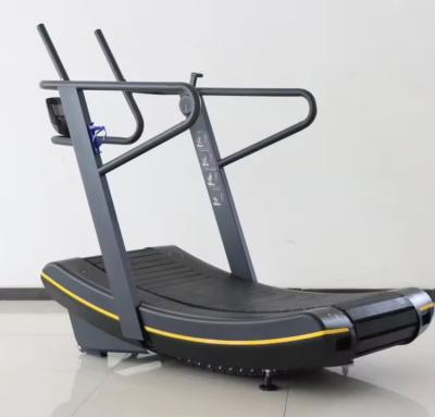China Commercial Curved Treadmill Without Powerunpowered Treadmill LED ScreenTreadmill for sale