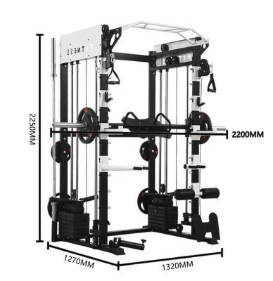 China Hot Sale Multi Function Gym Smith Machine With Accessories Exercise Equipment Machine Integrated Training Machine for sale