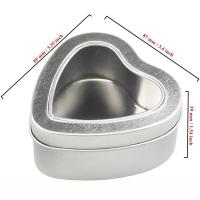 China Custom Heart Shaped Tin Box 60*H25mm Heart Shaped Favor Tins for sale