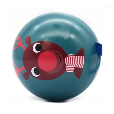 China 0.18-0.35mm Thick Ball Shaped Gift Tin Box / Tin Can Gift Containers for sale
