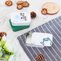 China Mint Candy Metal Slide Top Tin Containers Rectangular 95x60mm for sale