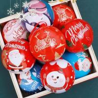 China Christmas Round Bauble Tin for Tea Coffee Bean Cookie for sale