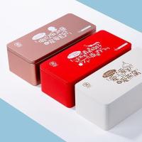 China Christmas Cookies Tin Can / Biscuit Tin Gift Box Custom Size for sale