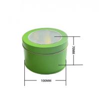China Packaging And Storage Round Metal Tin Can With Clear Window Top for sale