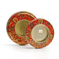 China Metal Empty Gift Tin Box Container With Window Silk Screen Printing for sale