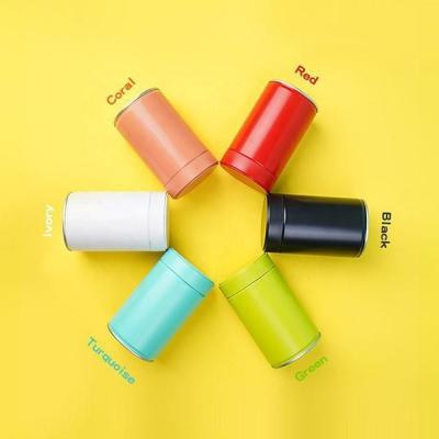 China Food Grade Round Coffee Storage Tin Box Multi Colored Coffee Tin Box for sale