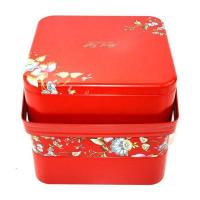 China Custom Decorative Tin Box 0.23mm Tinplate Square Gift Tins for sale