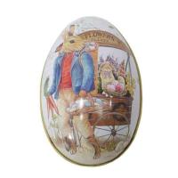 China 0.23mm Tinplate Egg Shape Gift Tin Box Personalized Cookie Tins for sale