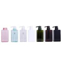 China 450ml Plastic Pump Dispenser Bottles Silk Screen Printing Lotion Pump Plastic Bottle for sale