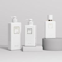 China 450ml Square Cosmetic Bottles Silk Screen Printing Hot Stamping for sale