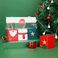 China Square Christmas Tin Gift Boxes Butter Cookies Tin Box Packaging for sale