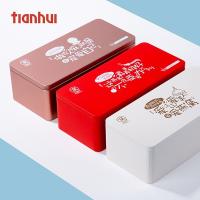 China Decorative Christmas Metal Tin Box 235x110x80mm Empty Gift Tins for sale