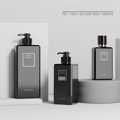 China 450ml Square 	Plastic Pump Bottles Airless Pump Cosmetic Packaging for sale