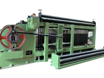 China Double Rack Drive 84x120mm Gabion Box Wire Mesh Netting Machine for sale