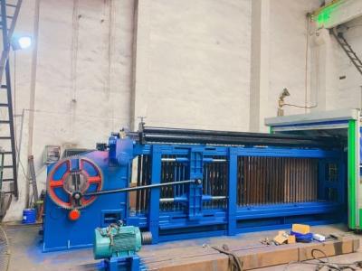 China Automatic High Efficiency Gabion Mesh Machine 84*110mm Wire Mesh Gabion Basket for sale