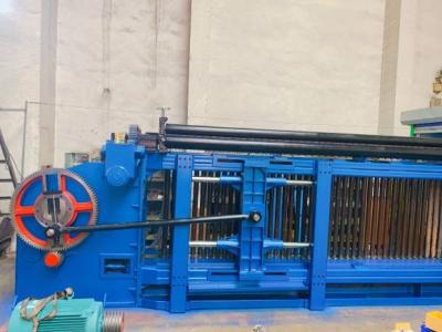 China 66*85mm Gabion Machine 4.0mm PVC Wire Mesh 2*1*1m for Sustain Bank for sale