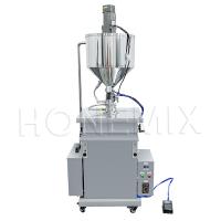 China Cosmetic Heated Balm Filling Machine Semi Auto Vertical Filling Machine for sale
