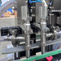 China Automatic Gear Pump Bath Lotion Two Heads Filling Machine Pneumatic Feeding Material for sale