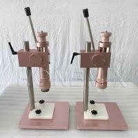 China Vacuum Perfume Filling Line Four Heads Manual Perfume Bottle Crimping Machine for sale