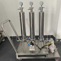 China Liquid Perfume Making Machine Three Stage Perfume Filter Stainless Steel for sale