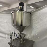 China Food Jam Hopper Filling Machine Vertical Mixing paddle Pneumatic Control for sale