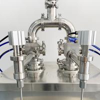 China 2 HeadsCosmetic Lip Gross Filling Equipment Vaseline Heated Filling Machine for sale