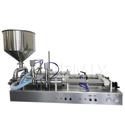 China Horizontal Sanitizer Gel Detergent Filling Machine Two Nozzles Semi Auto Filling Machine for sale
