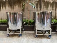 China Sanitary RO Water Treatment Plant Tank Stainless Steel Half Open Lid Storage Tank for sale