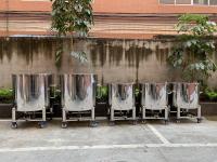 China Sanitary RO Water Treatment Plant Tank Stainless Steel Half Open Lid Storage Tank for sale