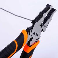 China Orange Black 63 HRC Combination Cutting Plier 200mm Combination Pliers for sale