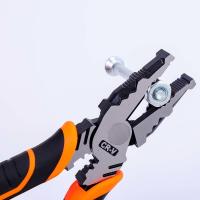 China Orange Black 63 HRC Combination Cutting Plier 200mm Combination Pliers for sale