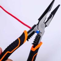 China 220mm Multi Function Extra Long Pliers Pliers Long Nose Insulated 60CrV for sale