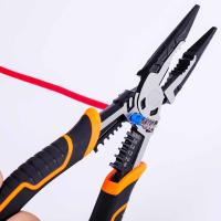 China 220mm Multi Functional Long Nose Pliers Stripper Terminal Crimping Pliers for sale