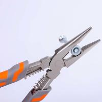 China 232mm Burnished Long Skinny Pliers Long Handle Pliers High Leverage for sale