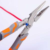 China 232mm Burnished Long Skinny Pliers Long Handle Pliers High Leverage for sale