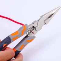 China 232mm Burnished Long Skinny Pliers Long Handle Pliers High Leverage for sale