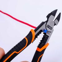 China Side Cutting Multifunction Pliers Hardened Cutting Industrial Cable Striper for sale