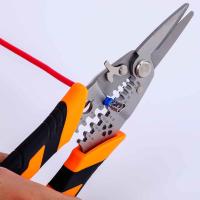 China 4Cr13 Cutting Stainless Steel Combination Shears Wire Stripper And Crimper for sale