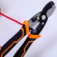 China 185mm Electrical Cable Stripping Tool 5 In 1 Fiber Optic Cable Cutter for sale