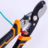China 185mm Cable Quick Wire Strippers 7 In 1 Multifunction Cable Wire Cutting Pliers Stripping Winding Splitting Shear Hand Tools for sale