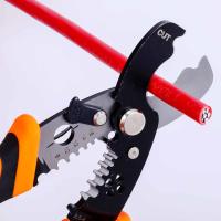 China 185mm Cable Quick Wire Strippers 7 In 1 Multifunction Cable Wire Cutting Pliers Stripping Winding Splitting Shear Hand Tools for sale