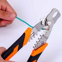 China 185mm 160g Wire Strippers Multi Purpose Scrap Cable Stripping Wire Cutting Crimping Winding, Splitting Hand Tools 4Cr13 for sale