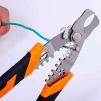 China 185mm 160g Wire Strippers Multi Purpose Scrap Cable Stripping Wire Cutting Crimping Winding, Splitting Hand Tools 4Cr13 for sale