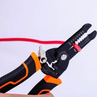China 175mm Multi Purpose Wire Strippers Cable Stripping Tool With Safety Locker And Soft Handle for sale