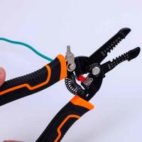 China 175mm 65Mn Scrap Wire Stripper Cable Wire Stripper Crimper 105g for sale