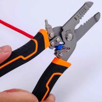 China Multi Function 134g Cable Striper Crimping Cutting ANSI Wire Stripping And Twisting Tool for sale